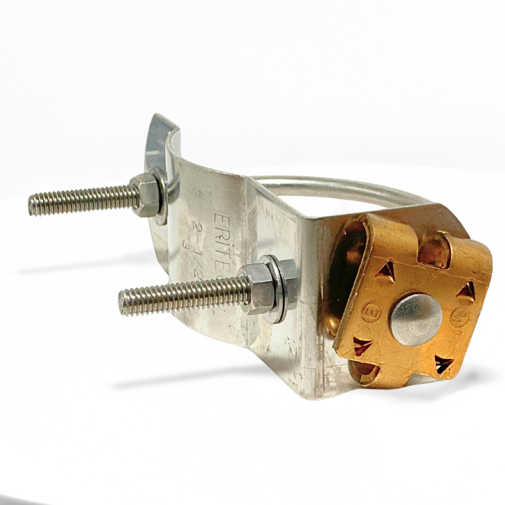 Tin Copper Stamped U-Bolt Pipe Clamp 2.6"-3.6" – American Rod Company