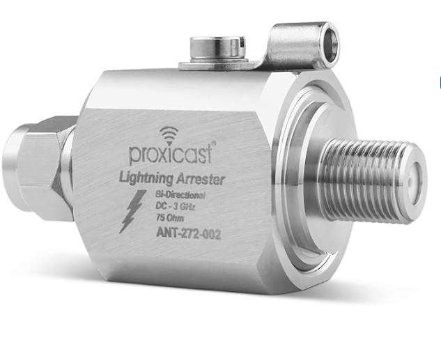 Proxicast Coaxial Lightning Arrester/Suppressor with Male/Female 75 Oh ...